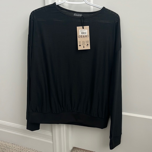 oraki | Tops | Oraki Long Sleeve Loop Shirt In Black | Poshmark